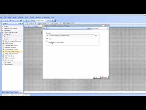 File System Entries Source in Centerprise Data Integrator